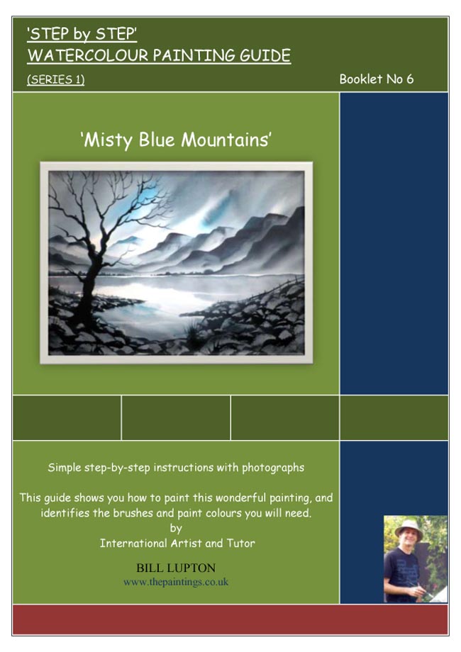 Step by Step Painting Guide Series 1 No 6 Misty Blue Mountains - Payhip
