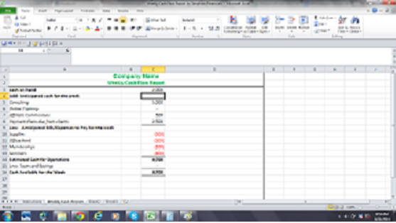 Weekly Cash Flow Report Template - Payhip