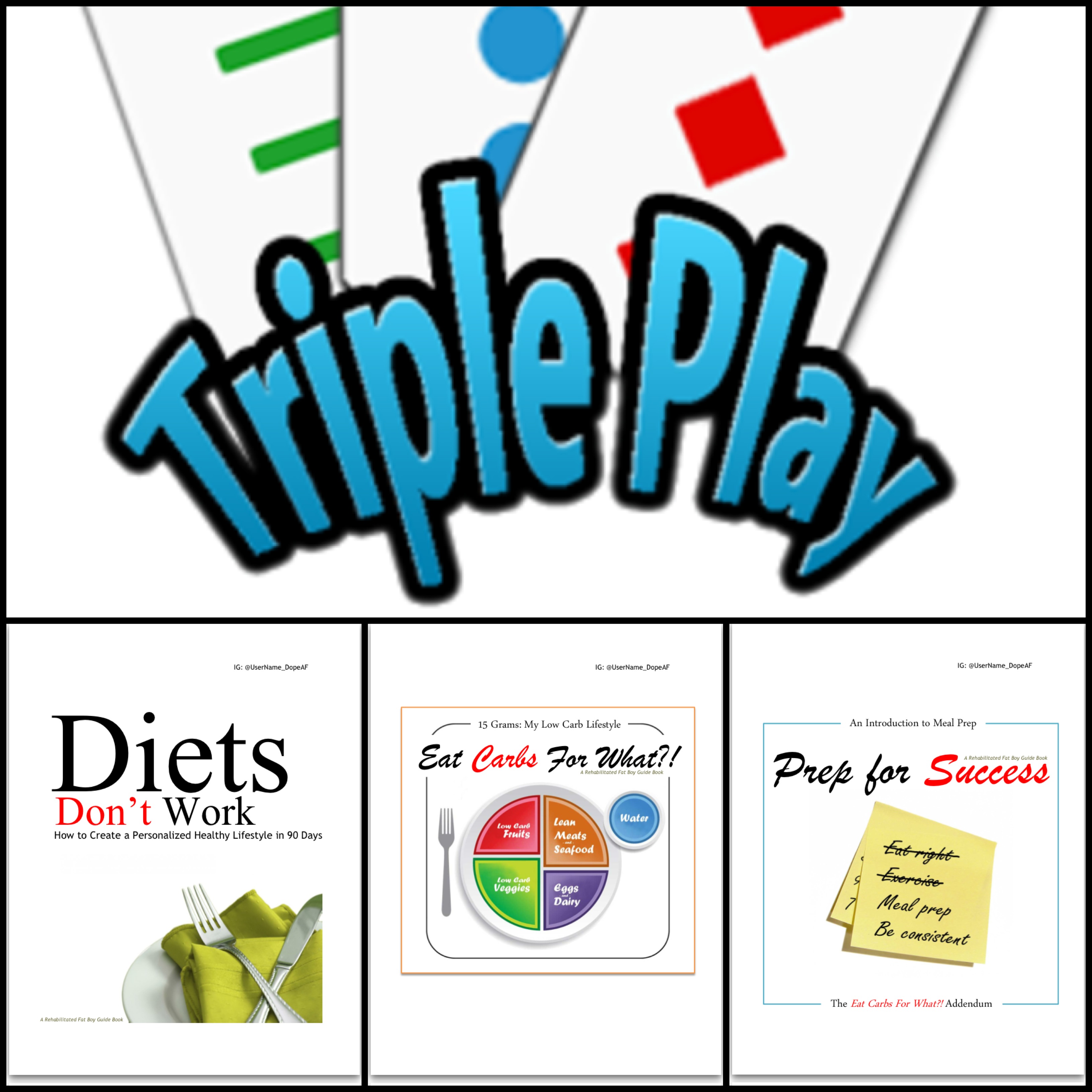 Diets, Carbs & Prep Triple Play Combo Pack - Payhip