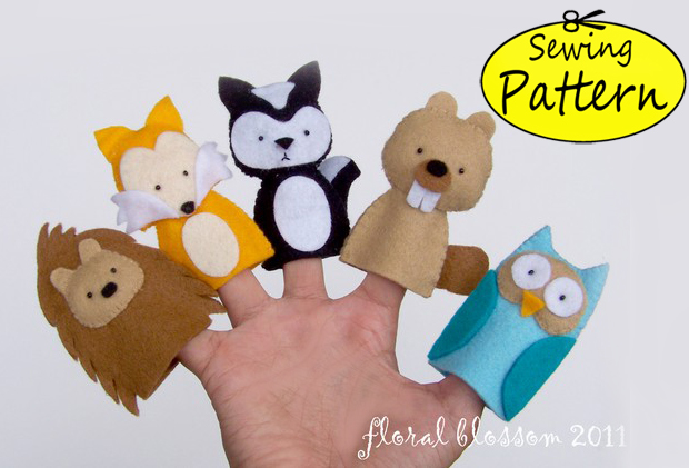 Digital Pattern: Woodland Creatures 01 Felt Finger Puppets - Payhip