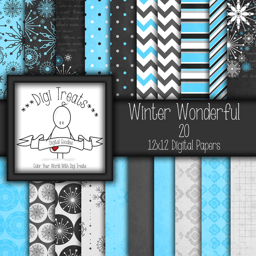 Winter Wonderful Digital Craft Paper Set. - Payhip