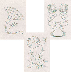 Art Nouveau Flowers Set Stitching Card Patterns - Payhip