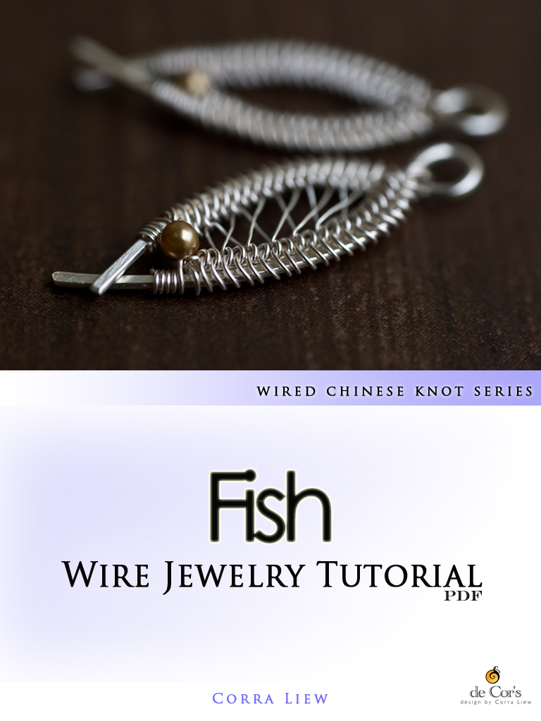 Wire Wrapped Jewelry Tutorial - FISH Animal Charm, Wired Chinese Knot ...