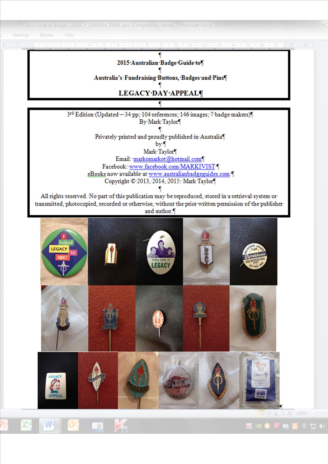 2015 Legacy Day Badge Guide - Payhip