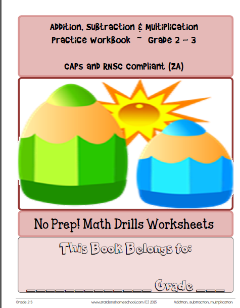 No Prep! Math Drills Workbook, Grade 2-3 Basic Operations CAPs ...
