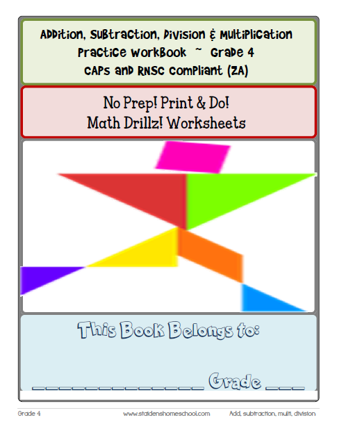 No Prep! Math Drills Addition, Subtraction, Division & Multiplication ...