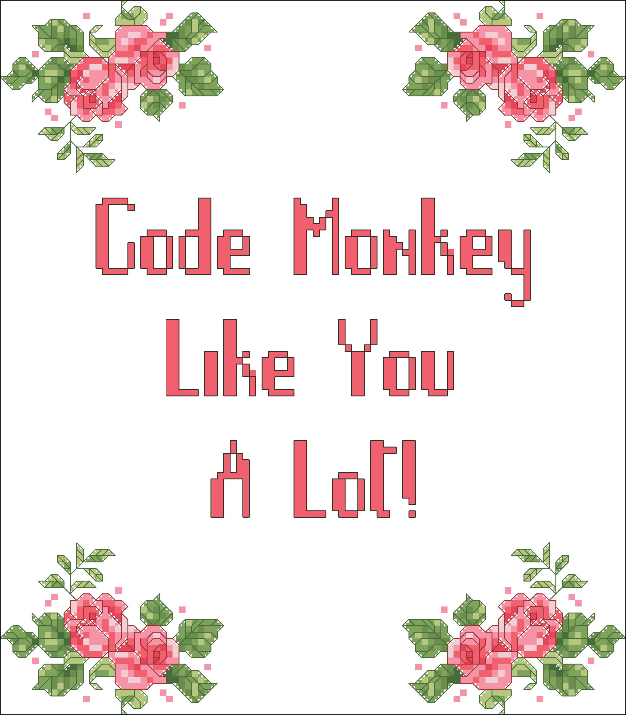 Jonathan Coulton Cross Stitch PDF Pattern. Code Monkey Like You - Payhip