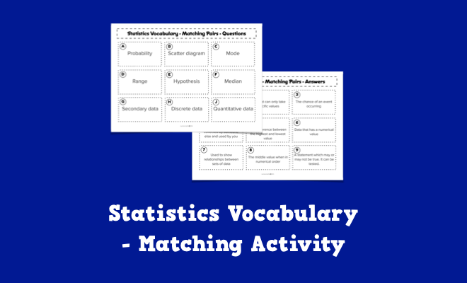 Statistics Key Words - Matching Activity - Payhip