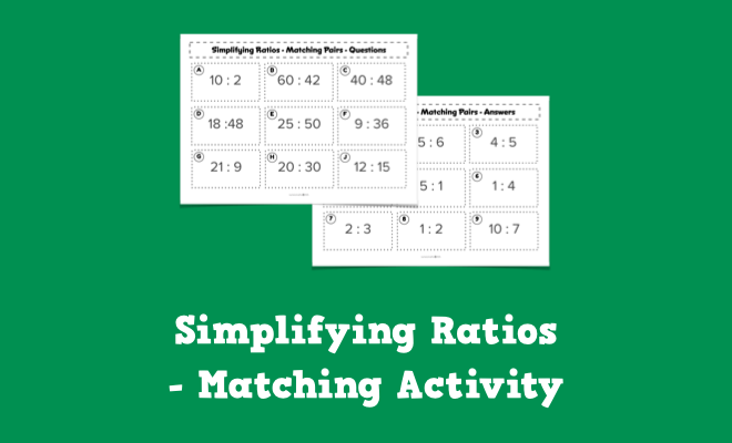 Simplifying Ratios - Matching Activity - Payhip