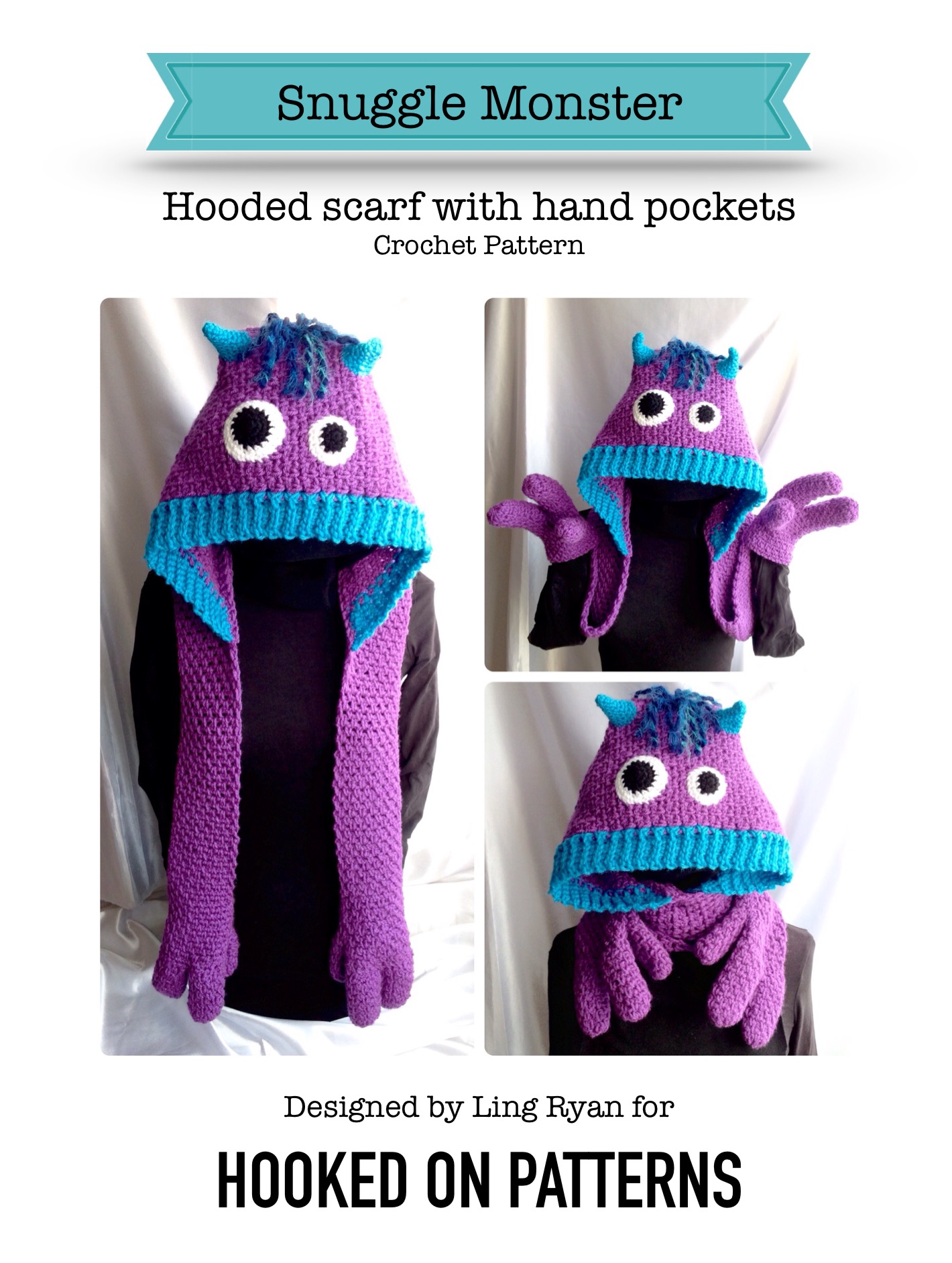 Snuggle Monsters - Hooded Scarf - Payhip