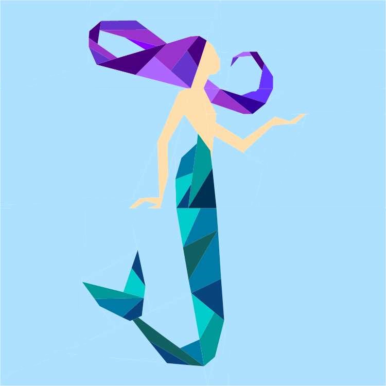 Geometric Mermaid Paper Pieced Pattern - Payhip