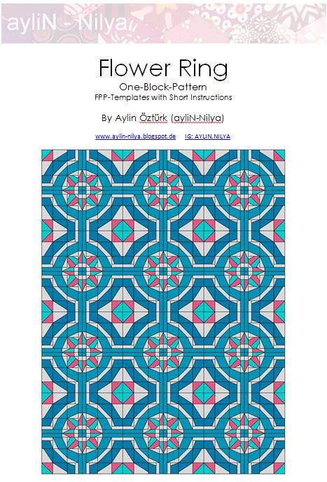 Flower Ring - a one Block FPP Quilt Pattern - Payhip
