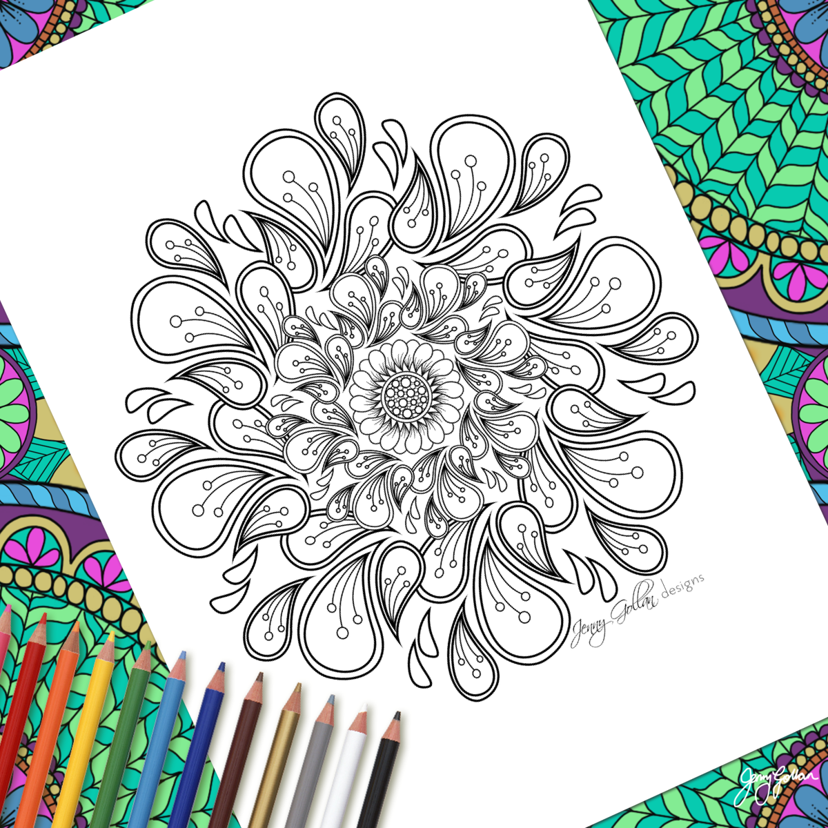 Printable Colouring Page Festival - Payhip