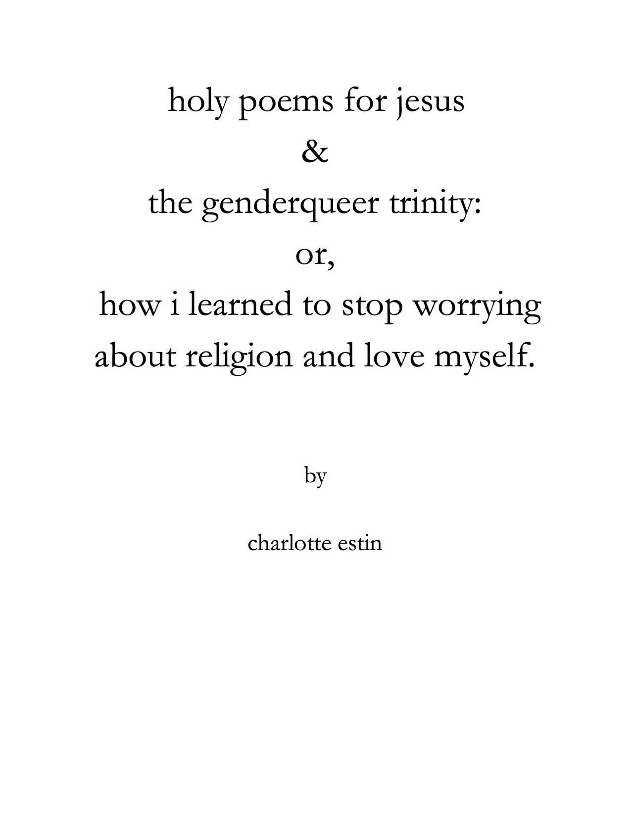 holy poems for jesus and the genderqueer trinity - Payhip