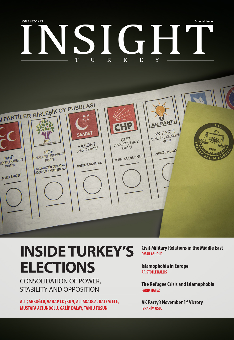 Insight Turkey Vol.17 No.4 - 2015 - INSIDE TURKEY’S ELECTIONS - Payhip