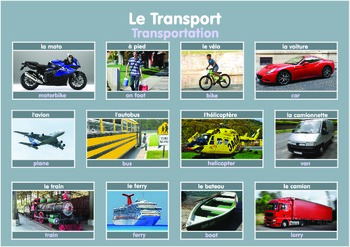 French and English Transport Poster. A3 size. - Payhip