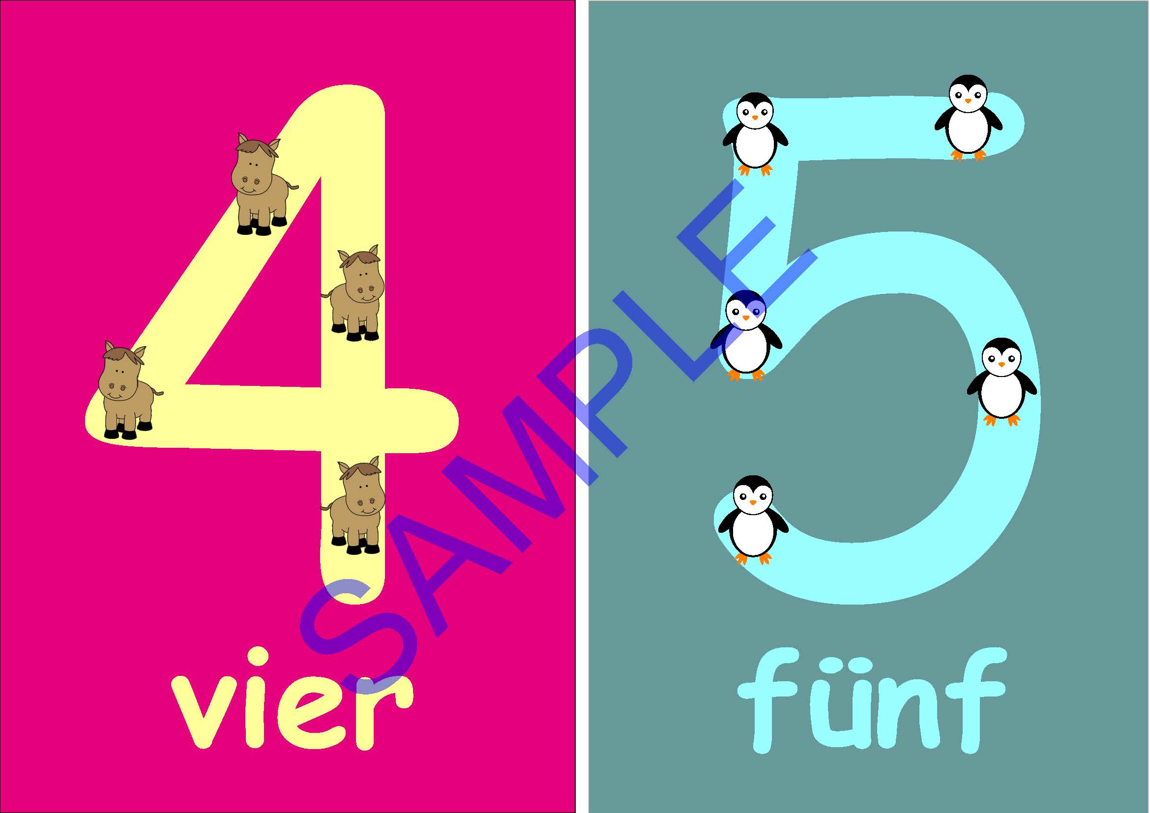 German Numbers Flashcards (0 to 10) for Younger Children . - Payhip