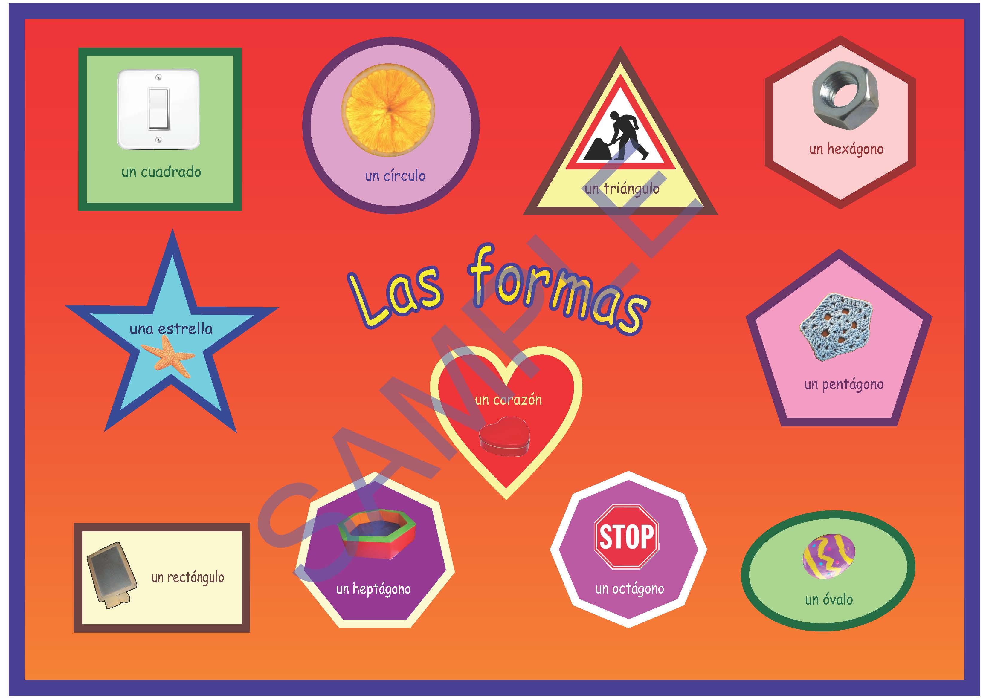 Poster about the Shapes in Spanish . A3 size . - Payhip