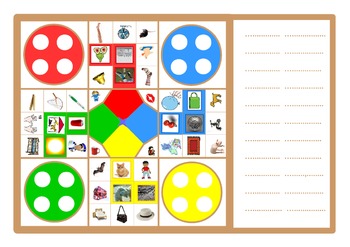 A3 size phonics (Letters and Sounds) board game . One board with ...